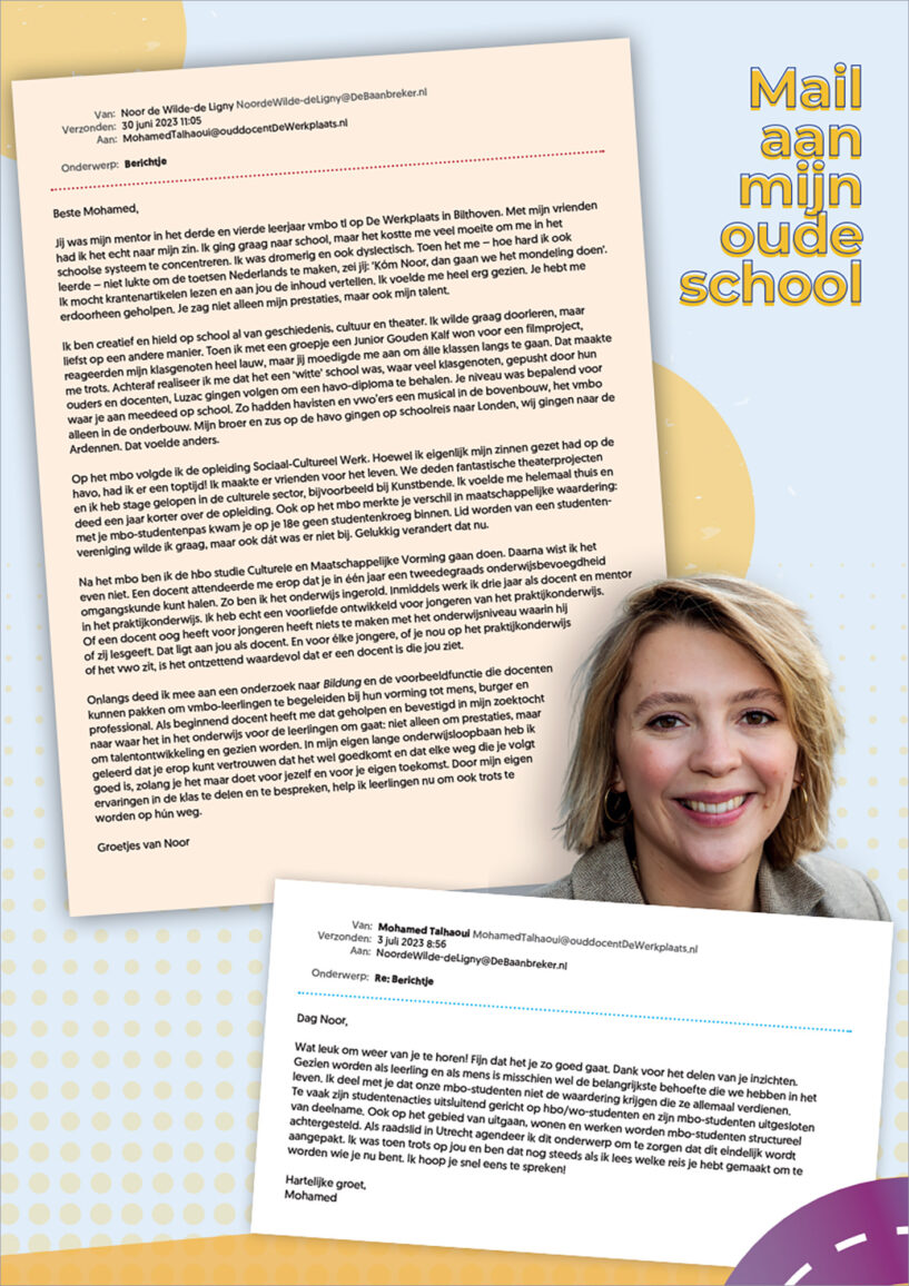 Mail aan mijn oude school: Noor - Stichting Platforms vmbo