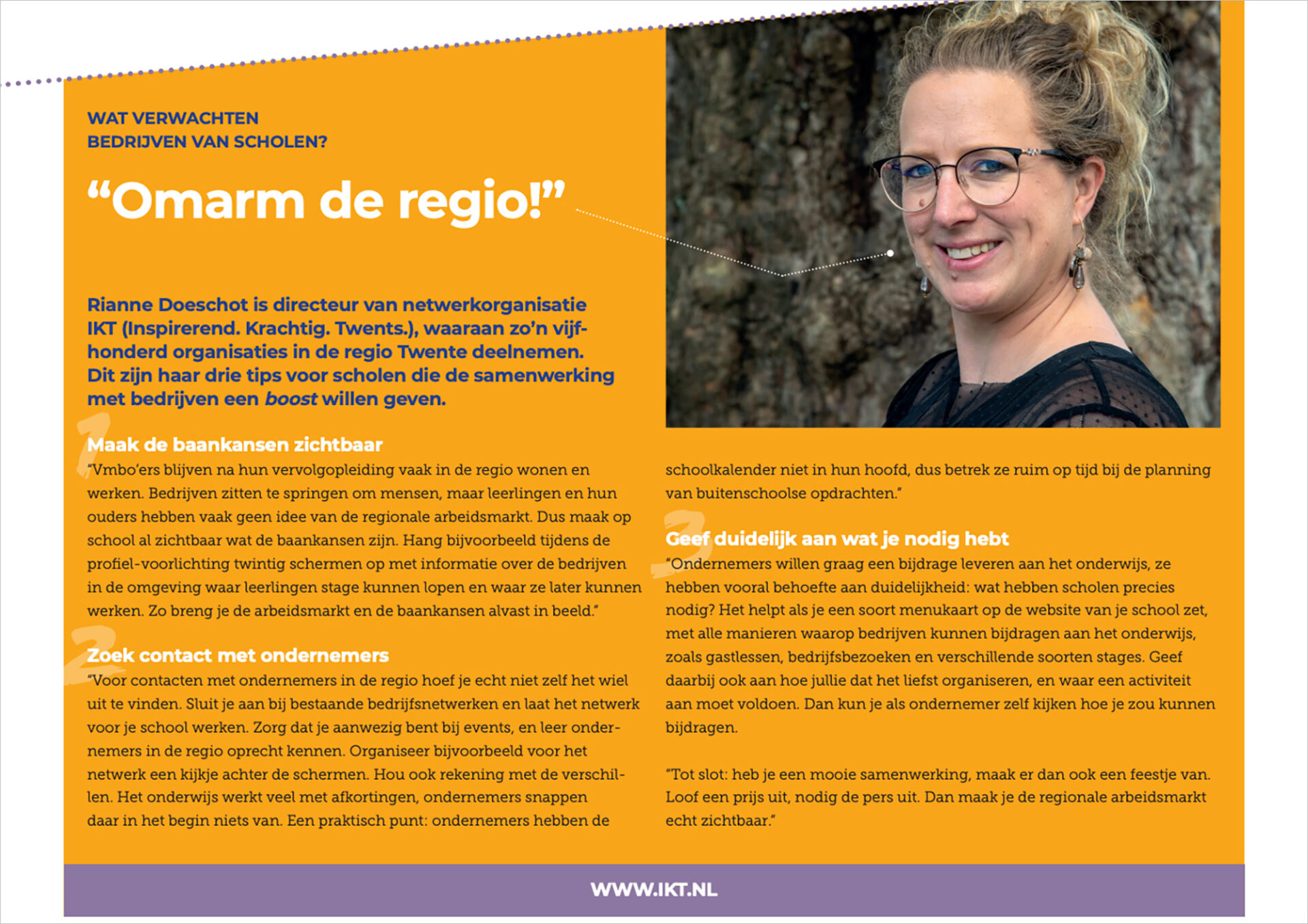 “Omarm de regio!” - Stichting Platforms vmbo