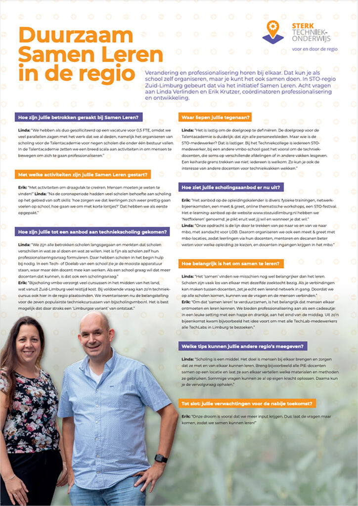 Duurzaam Samen Leren in de regio - Stichting Platforms vmbo